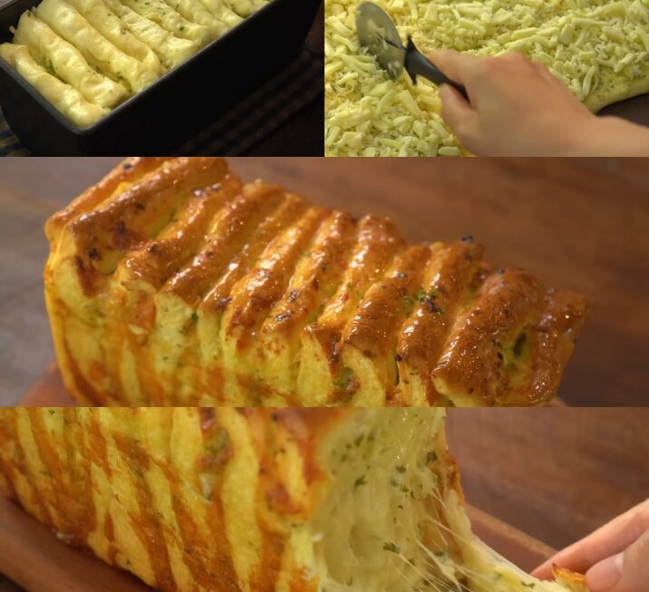 Recette de pain à l’ail et au fromage à la crème moelleux et moelleux :: Toute la famille l ...